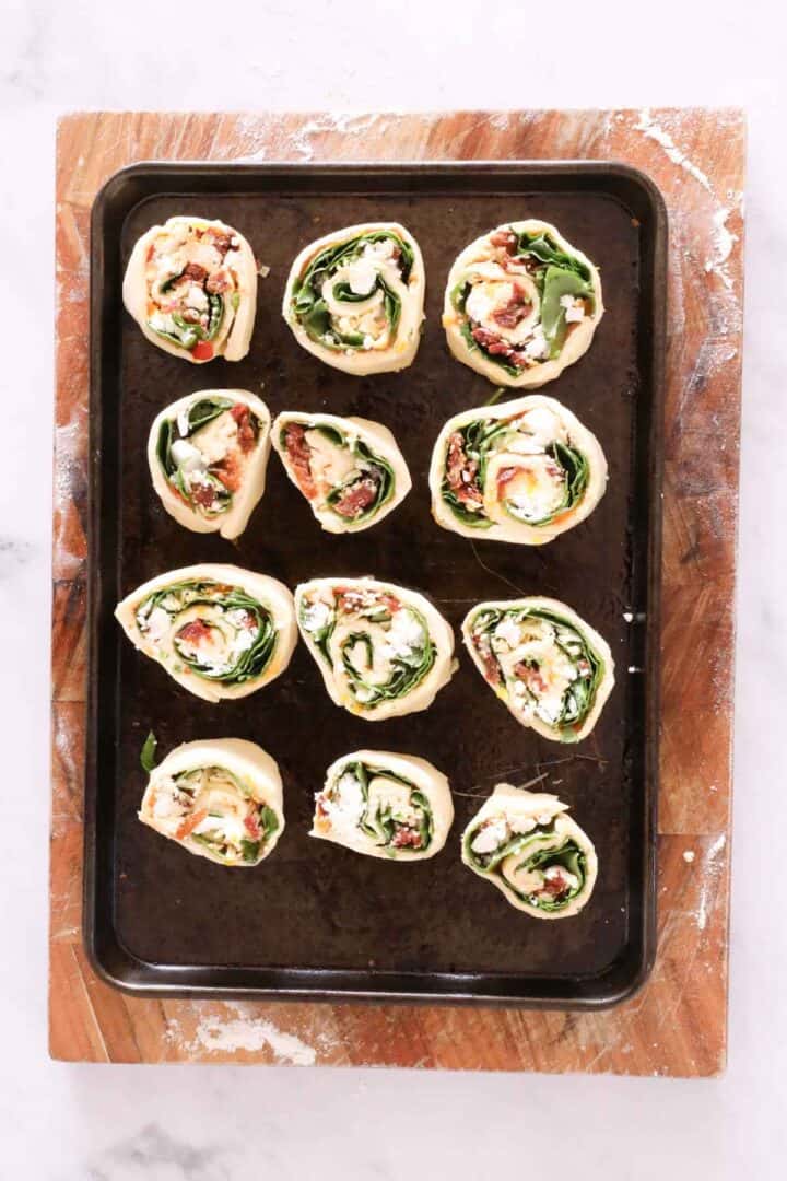Thermomix Spinach, Sun-Dried Tomato & Feta Scrolls - Thermobliss